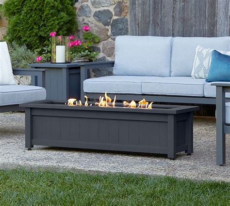 Sila 50 Rectangle Propane Fire Pit Table Pottery Barn