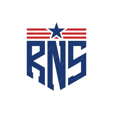 Premium Vector Patriotic Rns Logo With Star And American Flag Straps