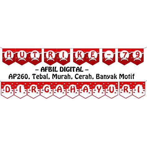 Jual Banner Hiasan 17 Agustus Kemerdekaan Indonesia Dekorasi Hut Ri