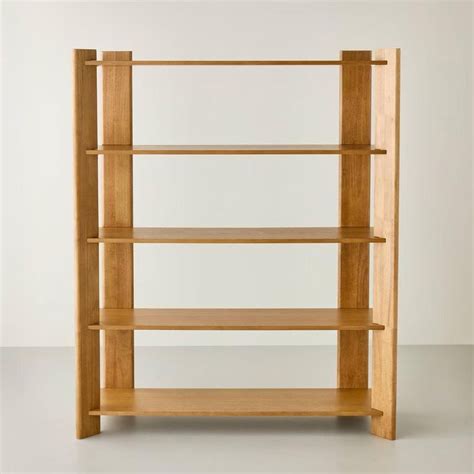 Natural Wood Bookcase Hearth And Hand™ With Magnolia Wood Bookcase Decorative Storage