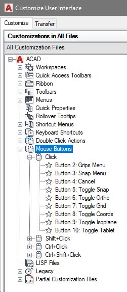solved customize forward back mouse buttons in cui autodesk community