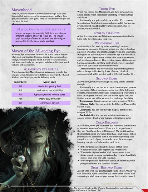 Class The Seeker Alpha V14 A Fortune Telling Full Caster Guided To