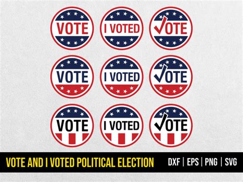 Vote And I Voted Political Election Vector Svg Png Vectorency
