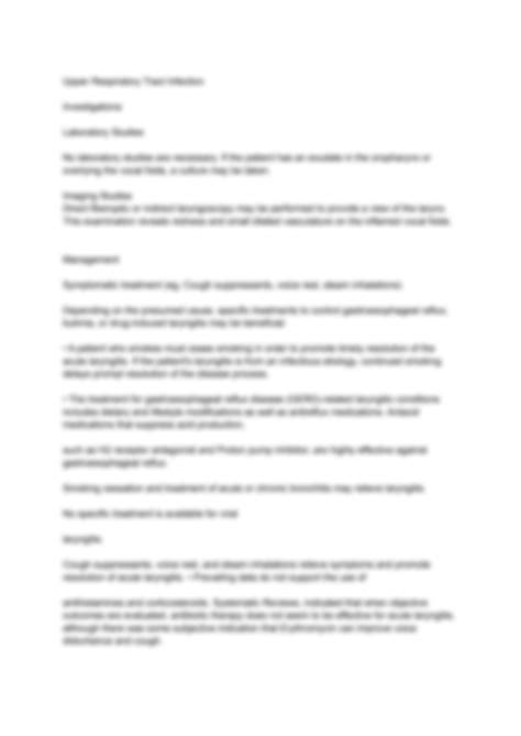 Solution Acute Laryngitis Studypool