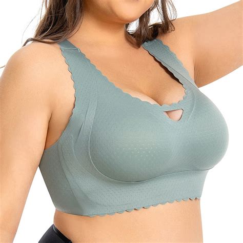Aofany Plus Size Bras For Women Full Cup Seamless Push Up Shaping Wire