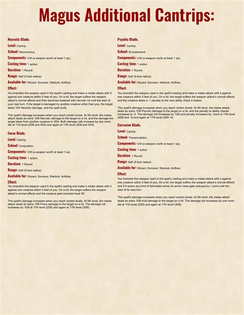 Dandd 5e Class The Magus Rdnd