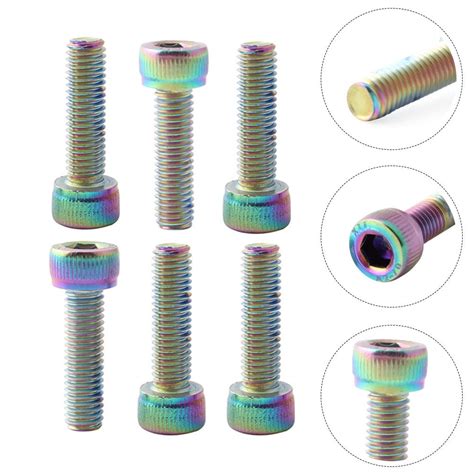 Romansential 6pcs Bike Screw For Road Bike Stem Fixing Stem Bicycle