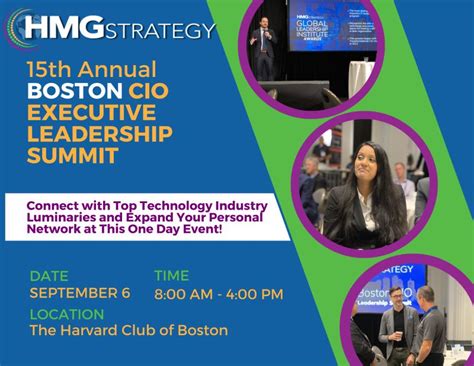 I Am Looking Forward To The Hmg Strategy Boston Cio Summit It Is Always A Great Event To Get