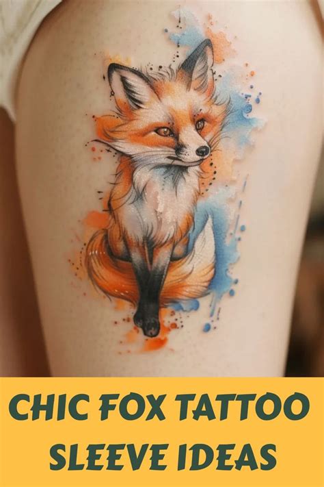 Chic Fox Tattoo Sleeve Ideas Fox Tattoo Fox Tattoo Design Small Fox Tattoo