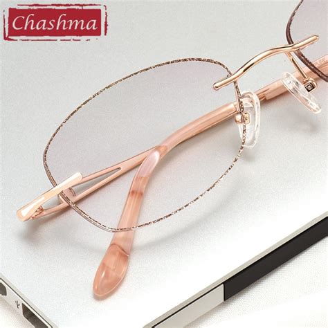 Women Sunglasses Diamond Rimless Titanium Glasses Grandado