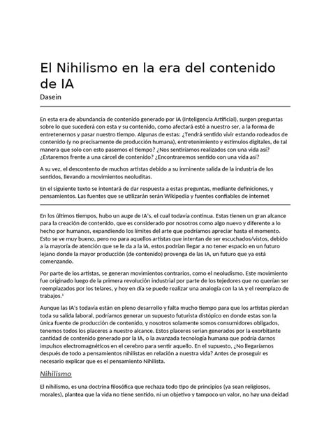 El Nihilismo En La Era Del Contenido De Ia 2 1499 W Pdf Verdad