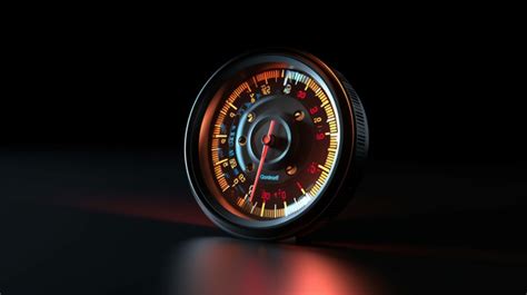 Speedometer On A Black Background 3d Render Car Speedometer Macroplane
