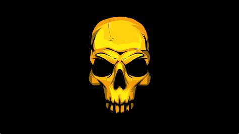 3840x2160 Resolution Golden Skull 4k Wallpaper Wallpapers Den