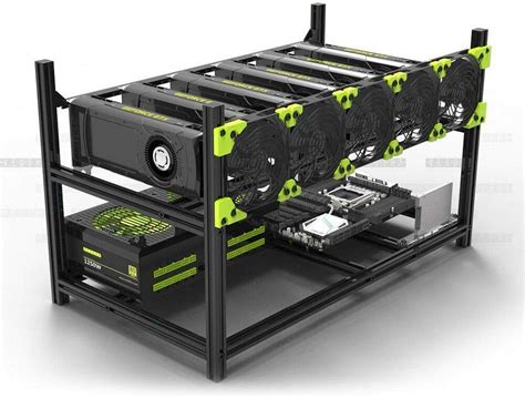 Rxfsp Professional 6 Gpu Miner Mining Case Aluminum Frame