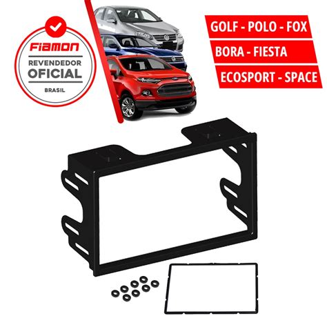Moldura 2 Din Mp5 Vw Polo Golf Fox Bora 199913 Preta Fiamon Shopee Brasil