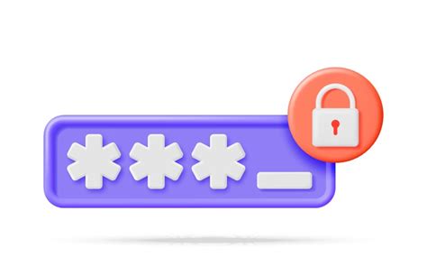 3d Password Field With Padlock Isolated Royalty Free Vector Vectorstock