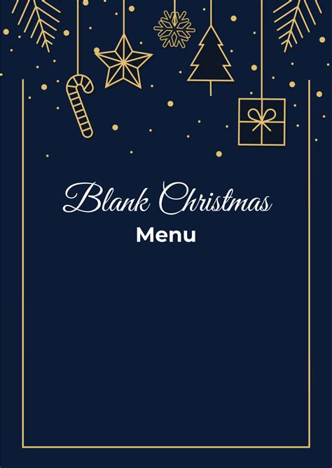Holiday Menu Template Blank 12 Christmas Menu Designs To Impress Your