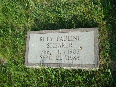 Ruby Pauline Shearer 1902 1985 Find A Grave Memorial