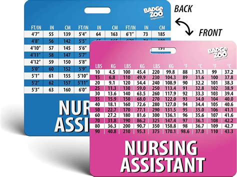 Nursing Assistant Badge Buddy With Weight Height And Temperature