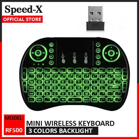 Speedx Mini Wireless Keyboard For Smart Tv Android Box Mouse Pad Trackpad 3 Colors