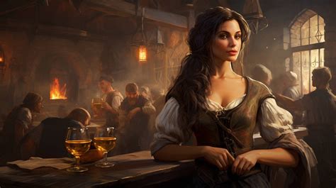 Barmaid In Medieval Tavern Ai Art By Thomaryn On Deviantart