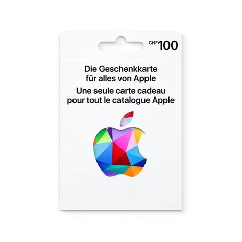 Apple Geschenkkarte 100 Chf Kaufen Auf Ricardo