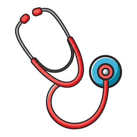 Stethoscope Clipart Cartoon Style Vector Illustration Premium Ai