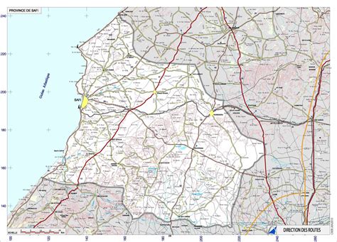 Carte Routière Détaillée De La Ville De Safi Au Maroc Carte Routiere
