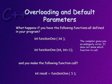 Function Parameters And Overloading Version 10 Topics Call By Value