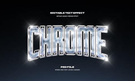 premium psd chrome text effect design