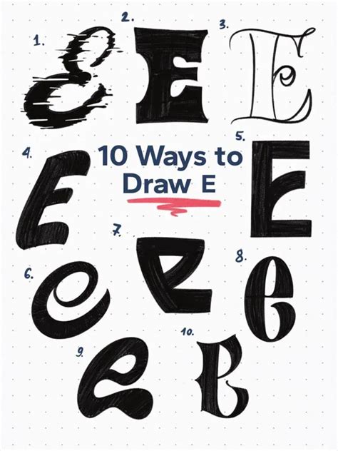 Hand Lettering E 10 Creative Ways To Draw The Letter E