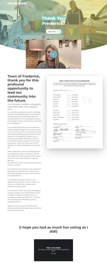 Frederick Colorado Election Results Tracie Crites