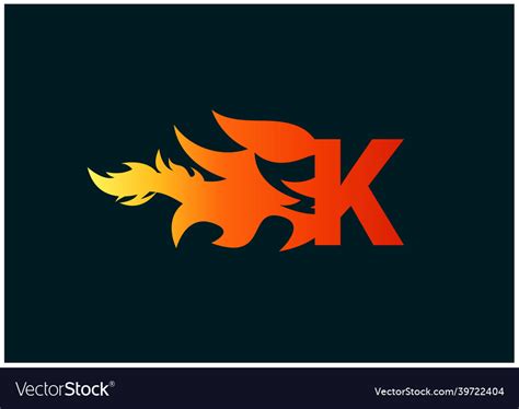 Fire K Letter Logo And Icon Design Template Vector Image