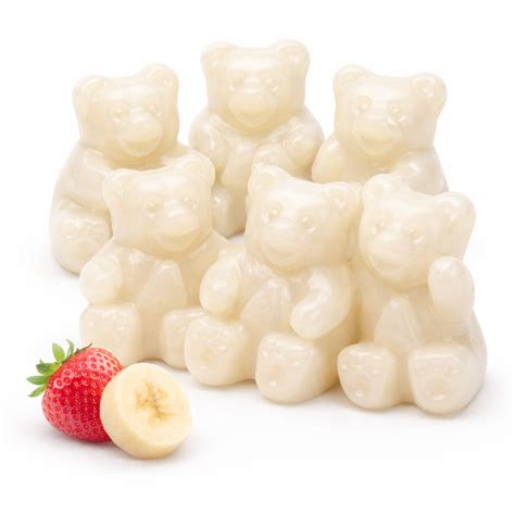 Albanese Gummi Bears White Strawberry Banana Candy In Bulk