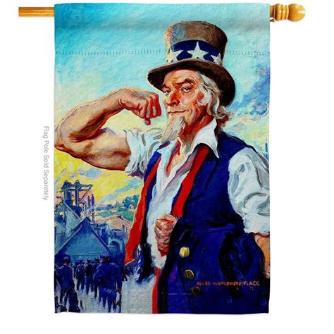 28 X 40 In Bluid Stronger America House Flag With Armed Forces Service