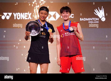 Koreas An Se Young Celebrates Victory Over Chinas Chen Yu Fei Right