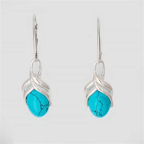 Sterling Silver Drop Earring Turquoise Drop11 Shop Online Blue