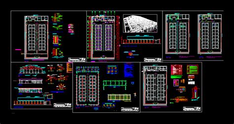 Centro Comunal Comercial En Dwg 458 Mb Librería Cad