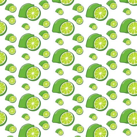 Premium Vector Lime Vector Seamless Pattern Illustration
