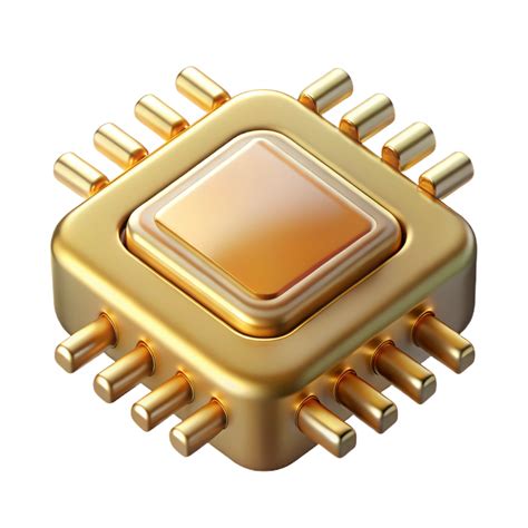 Intense Breathtaking High Tech Data Chip With Intricate Gold Wiring No