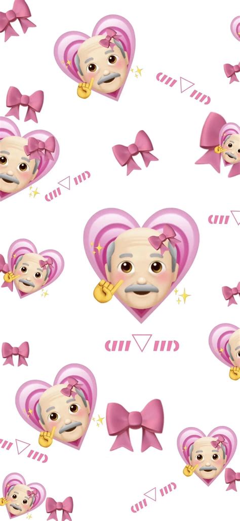 可爱爆表！老爷爷头像搭配爱心蝴蝶结的甜美壁纸 合法但沙雕的壁纸🤡表情包图片动图 求表情网斗图从此不求人