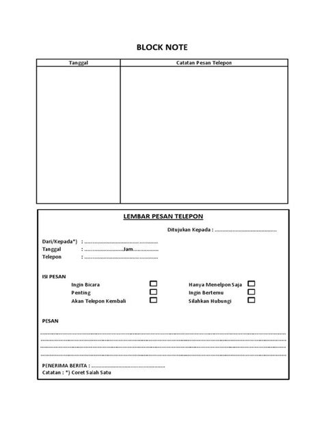 Block Note Pdf