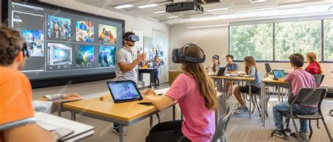 Modern Classroom Or Tech Lab With Cuttingedge Equipment Premium Ai
