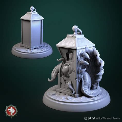 Lamp Mimic Miniature White Werewolf Tavern Dnd Miniatures Role
