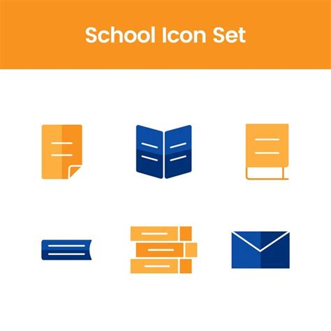 Premium Vector Free Vector Flat Icon School Icons Books Copy Notebook