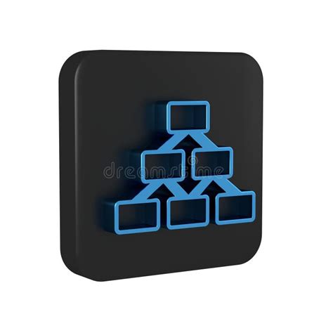 Icono De Infografía De Organigrama De La Jerarquía De Negocios Azul