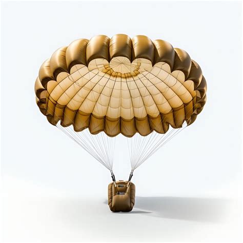 Premium Ai Image Isolated Parachute Personnel Descent Rounded Canopy