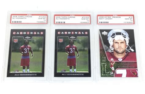 Lot 3 Mint Graded Ali Highsmith And Matt Leinart Cards