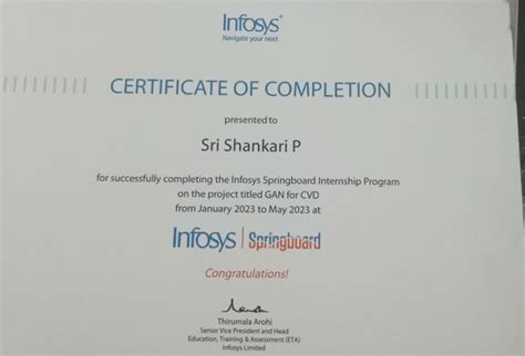 Sri Shankari Parameswaran On Linkedin Infosysspringboard