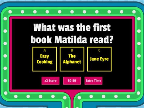 Matilda Chapter 1 4 Gameshow Quiz